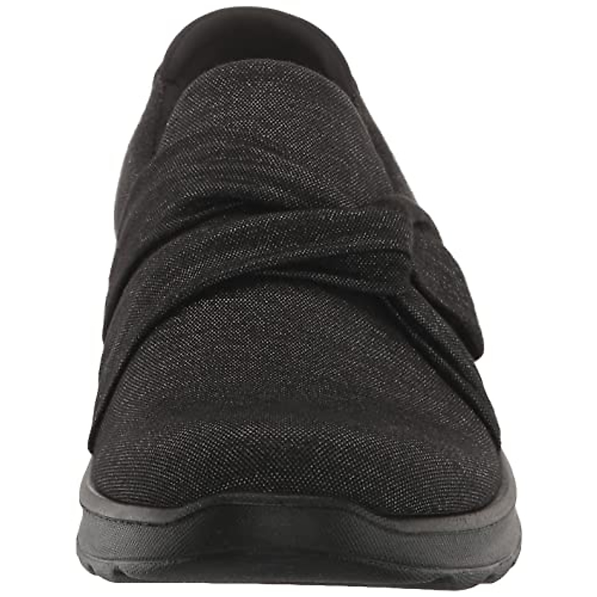 BZees Womens Glimmer Slip-On Black Shimmer 9 M