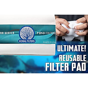 Aquarium Polishing Filter Pad, 50 Micron, 24" x 36", Water Polishing Pad for Crystal Clear Fish Tank, Cut-to-Fit Aquarium Floss Pad, Made in USA (1 Pack)