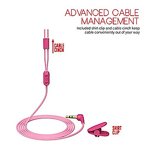MEE audio Sport-Fi M6 Noise Isolating In-Ear Headphones with Memory Wire (Pink)