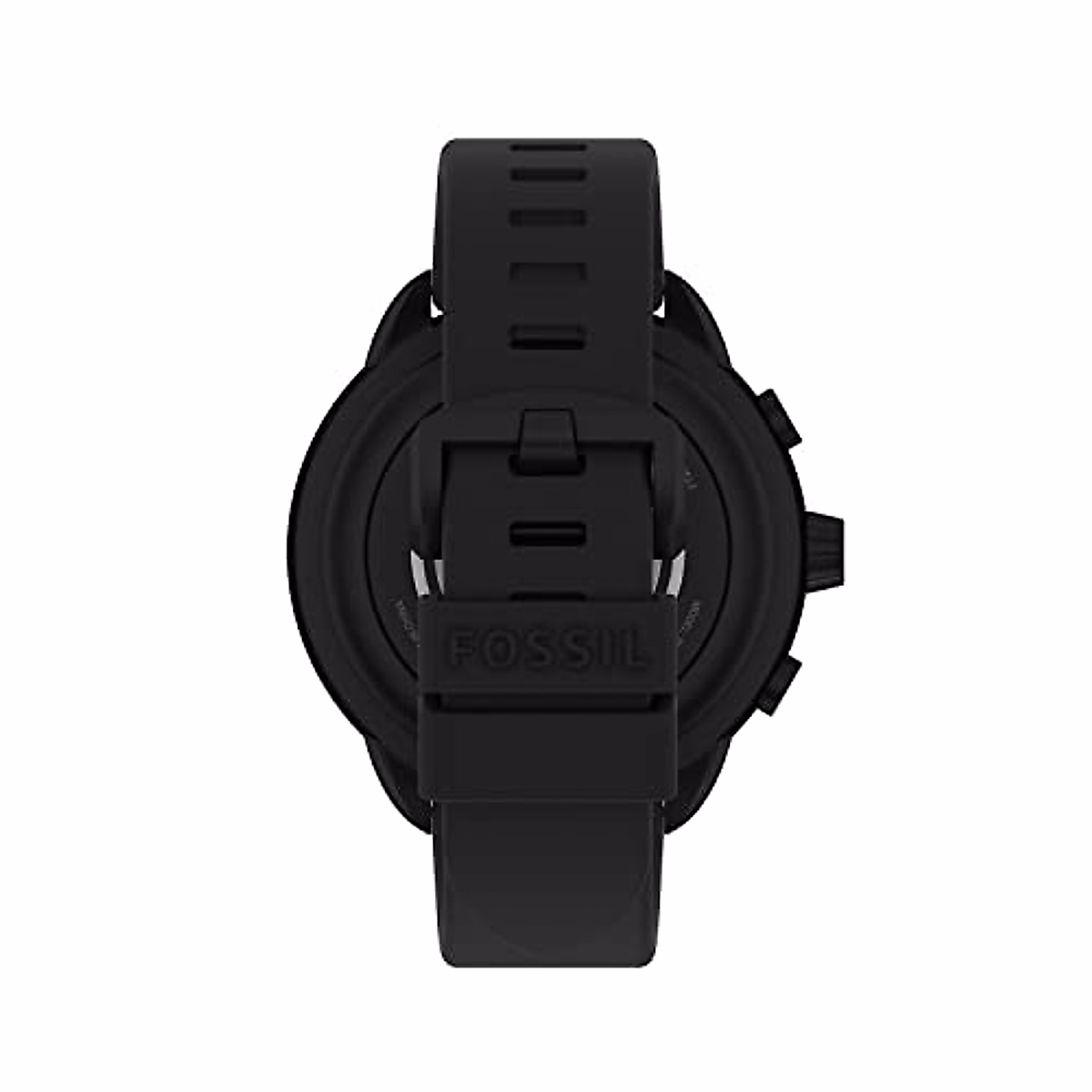 Fossil Men's or Women's Gen 6 Wellness Edition 44mm Silicone Hybrid Smart Watch, Color: Black (Model: FTW7080)