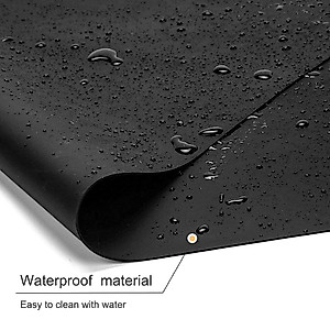 Monikami 23.6 by 15.7 Inch Extra Large Multipurpose Silicone Mat Placemats Kitchen Mat Countertop Protector Pastry Baking Mat Table Mat Non-Slip(Black,2)