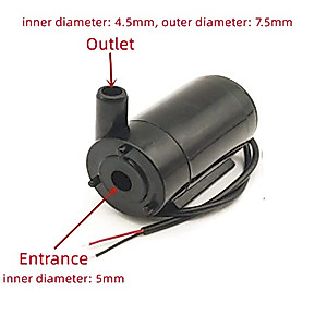 SazkJere 8pcs Micro Submersible Mini Water Pump DC 3V 5V Horizontal Aquarium Water Pump Low Noise for Fish Tank Pond Fountain Hydroponics Garden (Black)
