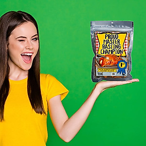 Master Basting Champion Trail Mix - Funny Meat Gifts for Mens Stockings - Turkey Baster Gag Gift for BBQ Lovers - Funny Food Gift for Grillers - Gift Basket Fillers Adults