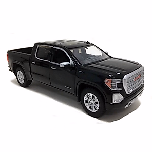 2019 GMC Sierra 1500 Denali Crew Cab Pickup Truck Black 1/24-1/27 Diecast Model Car by Motormax 79362