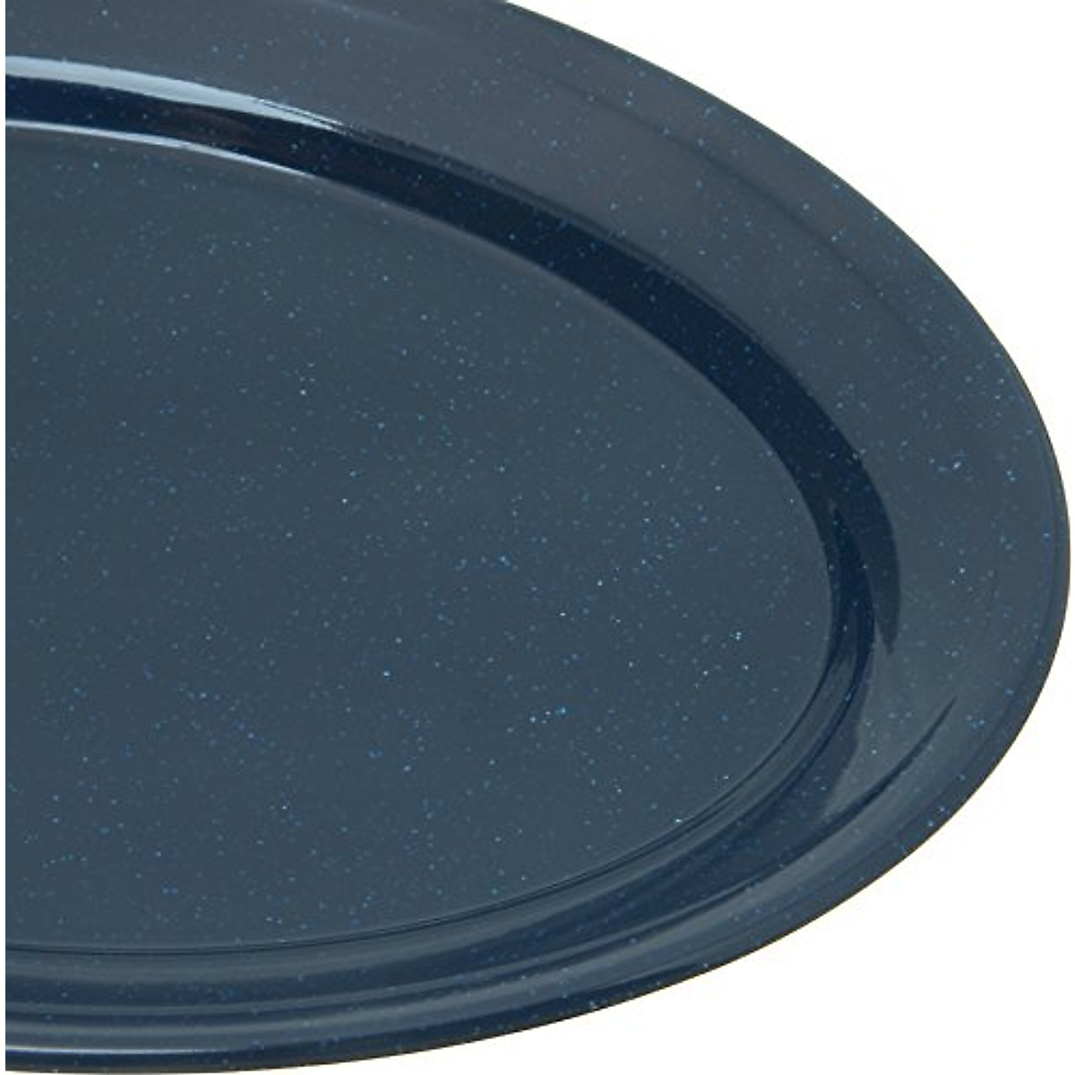 Carlisle FoodService Products Dallas Ware Reusable Plastic Oval Platter with Rim for Home and Restaurant, Melamine, 12 x 8.5 Inches, Café Blue, (Pack of 24)