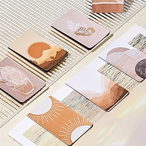 10 Pieces Magnetic Bookmarks Magnet Page Markers Assorted Inspirational Book Markers Set with Landscape for Presents Students Teachers Reading (Sunset Style,3.5 x 5.5 cm)