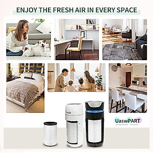 [UPGRADED] AP-PET35-WT AP-T30FL Replacement Filter Compatible with HoMedics Air Pu-rifier Filter, Replacement AP-T30 AP-T30WT AP-PET35 AP-PET35-WT, Part# AP-T30FL AP-PET35FL w/True HEPA, 2-Pack