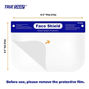 Face Shield 10-Pack, Reusable Transparent Anti-Fog Visor Full Face Safety Cover with Comfort Foam, Adjustable Band to Fit All Sizes, 10-Pack