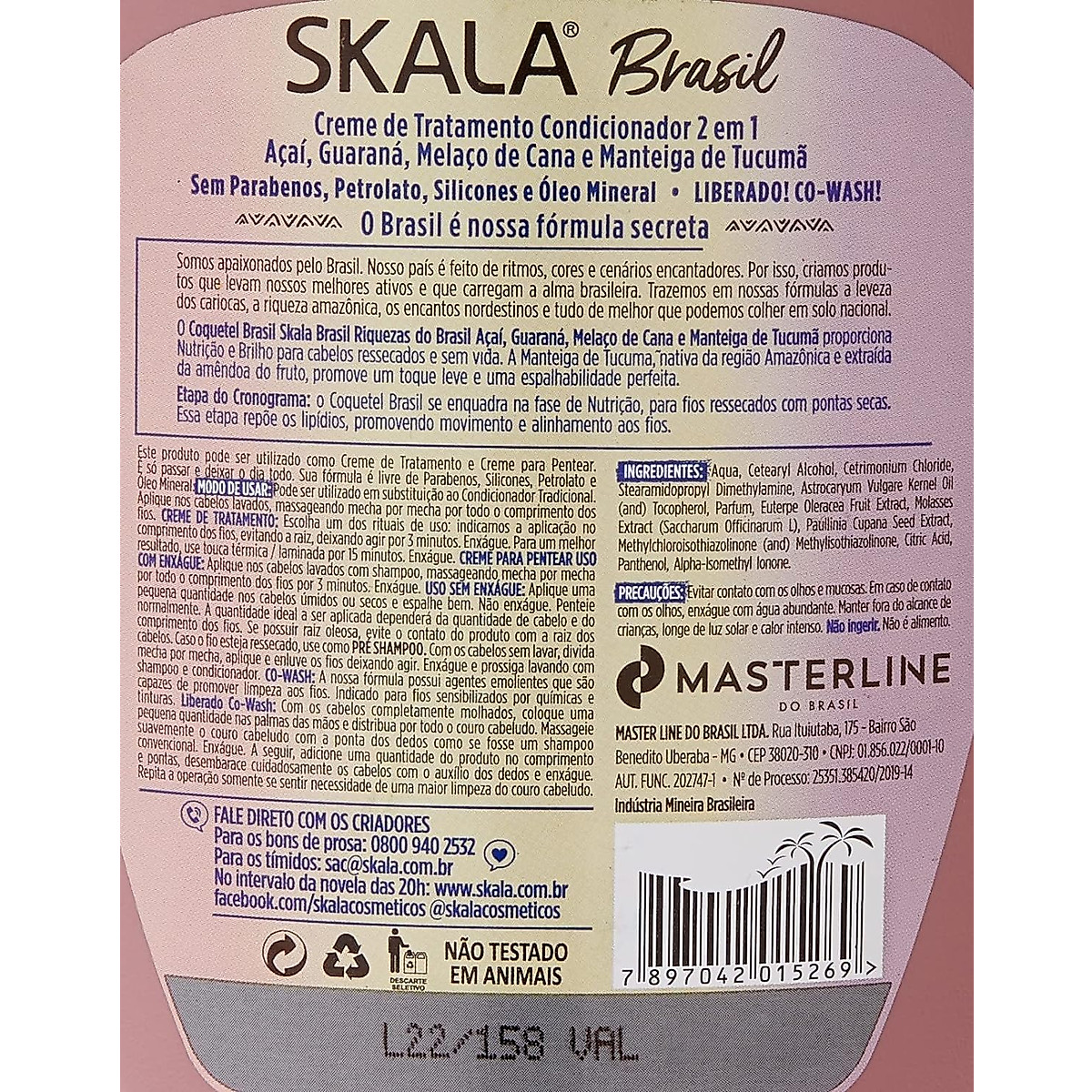 SKALA Hair Treatment Cream 1000G (COQUETEL BRASIL), MIXED, 35.27 Ounce