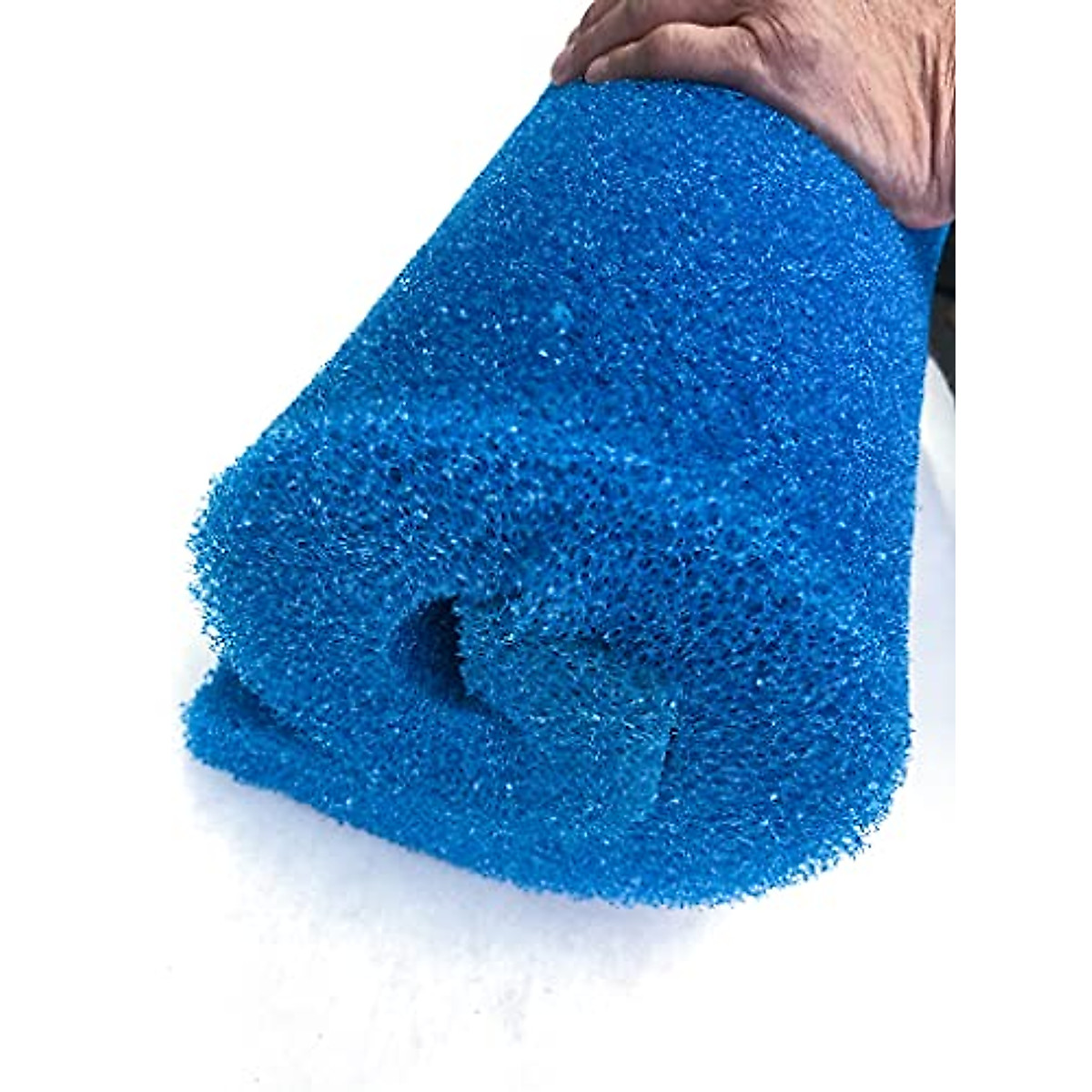 ViaAqua Aquarium Filter Sponge Open Cell Foam Sheet Bio Sponge Filter Media Pad HMF Fish Tank Sump Divider 12" x 12" x 2" (Blue, 20PPI)