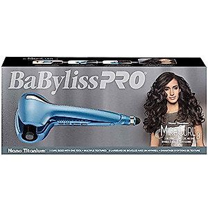 BabylissPRO Nano Titanium Professional Curl Machine, Miracurl 3 in 1 Tool for Multiple Curl and Wave Lengths