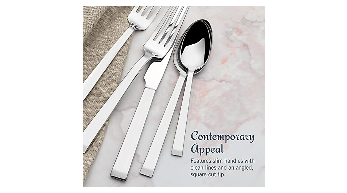 Mikasa 20-Piece Stainless Steel Flatware Set for 4 | Modern & Durable