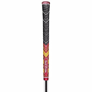 Golf Pride MCC Plus 4 Teams Golf Grips - Std, Dark Red/Yellow