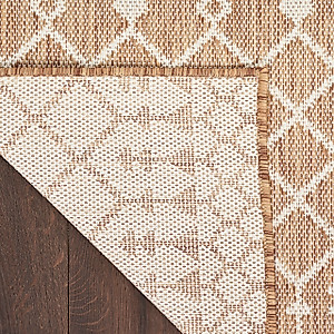 Nourison Positano Indoor/Outdoor Jute 8' x 10' Area Rug, Easy- Cleaning, Non Shedding, Bed Room, Living Room, Dining Room, Backyard, Deck, Patio (8x10)