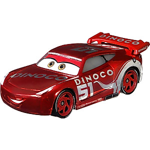 Disney Car Toys and Pixar Cars Racing Red Dinoco Cruz Ramirez, Miniature, Collectible Racecar Automobile Toys Based on Cars Movies, for Kids Age 3 and Older, Multicolor