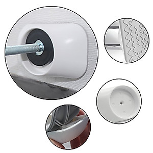 Baby Gate Extender Extention-4 Pack Baby and Pet Safety Stair Gate Threaded Spindle Rods Replacement Parts Bundle with Wall Protector (Round-White-4 Pack)