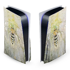 Head Case Designs Officially Licensed Stephanie Law Bee Art Mix Vinyl Faceplate Sticker Gaming Skin Case Cover Compatible with Sony Playstation 5 PS5 Disc Edition Console