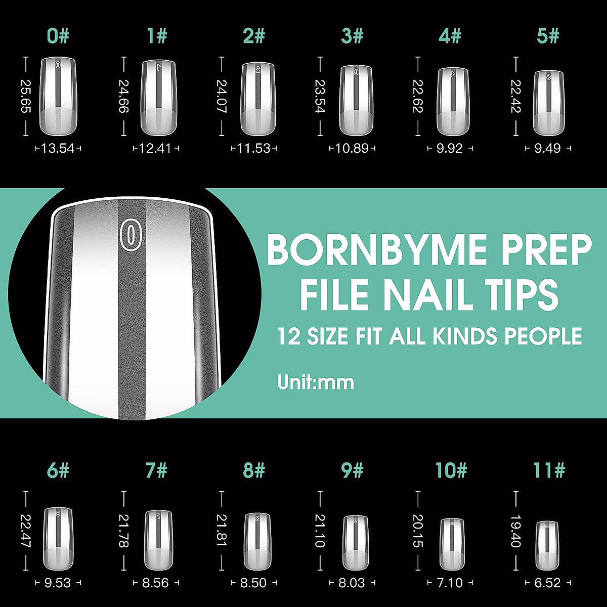 Soft Gel Nail Tips Medium Square, 600 PCS Pre Buff Full Cover Shaped Nail Extenison Tips Matte Gel X Nail Tips Acrylic False Nail Tips BORNBYME