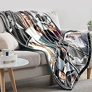 Soft Fleece Throw Blanket with 18"×18" Pillow Case, 3D Print Lightweight 40"×50" Flannel Blanket Warm Plush Blanket for Living Room Bedroom (Cool)