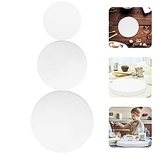 Anneome 9 Pcs Foam Cake Base Diy Cake Circle Cupcake Round Serving Tray Diy Craft Foam Circle Round Cake Pan Cake Circles Decor Fondant Cake Practice Tray Extra Hard Model White