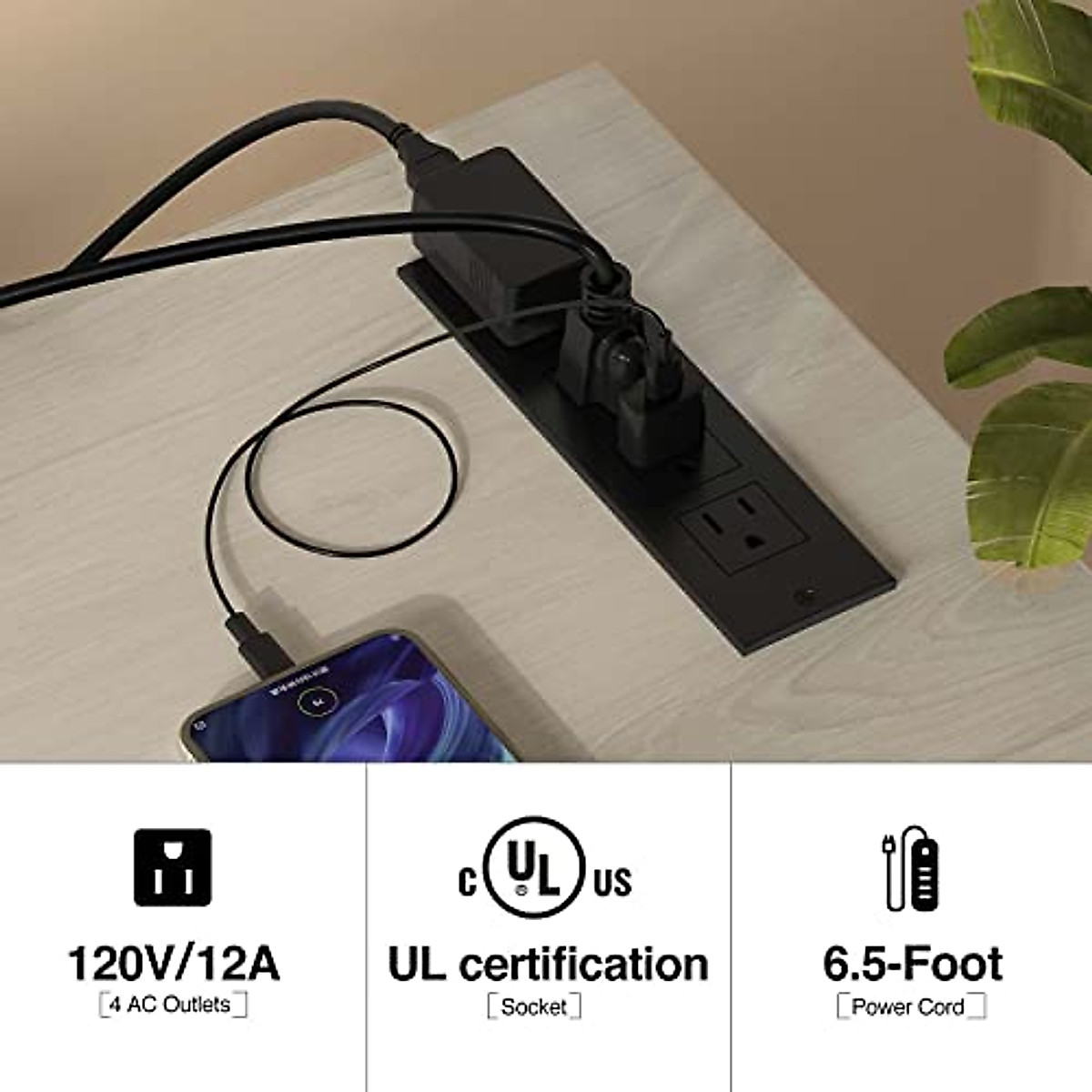 Rolanstar Fireplace TV Stand with LED Lights and Power Outlets, TV Console for 43" 50" 55" 60" 65", Entertainment Center with Adjustable Glass Shelves, White