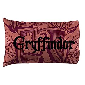 Jay Franco Harry Potter House of Gryffindor Reversible Pillowcase, Standard, Maroon
