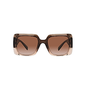 Versace VE 4405 533213 Brown Plastic Rectangle Sunglasses Brown Gradient Lens