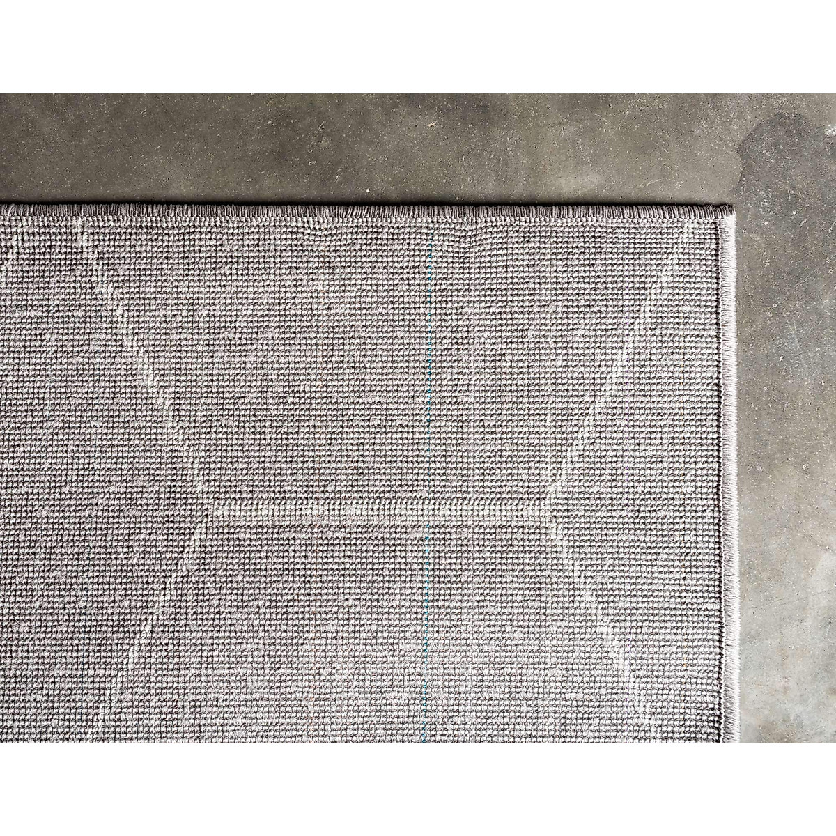 Unique Loom Trellis Frieze Collection Area Rug - Geometric (4' 1" x 6' 1", Light Gray/ Ivory)