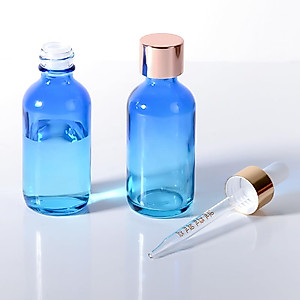 StellaCare Set of 2, 2oz Eye Dropper Bottle, Dropper Bottles, Empty Glass Dropper Bottles, Herbal Essence Travel Liquid Bottles