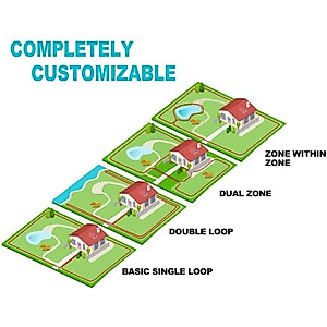 YHPOYLP Electric Wireless Dog Fence System, Dog Training Collar System with Remote Control, 656 Feet In-Ground Fence Boundary Container, Expandable to Multiple Dogs