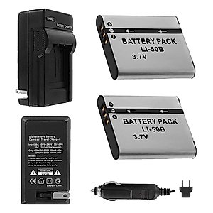 LI-50B Battery 2-Pack Bundle with Rapid Travel Charger and UltraPro Accessory Kit for Select Olympus Cameras Including Stylus Tough 6000, Stylus Tough 6020, Stylus Tough 8000, and Stylus Tough 8010