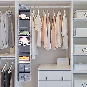 TreeHouse London Hanging Wig Organizer for Closet – Wig Storage for Multiple Wigs, Hair Extensions & Wig Accessory Holder – Space Saving Hanger Rack - with 2 Drawers (Gray)