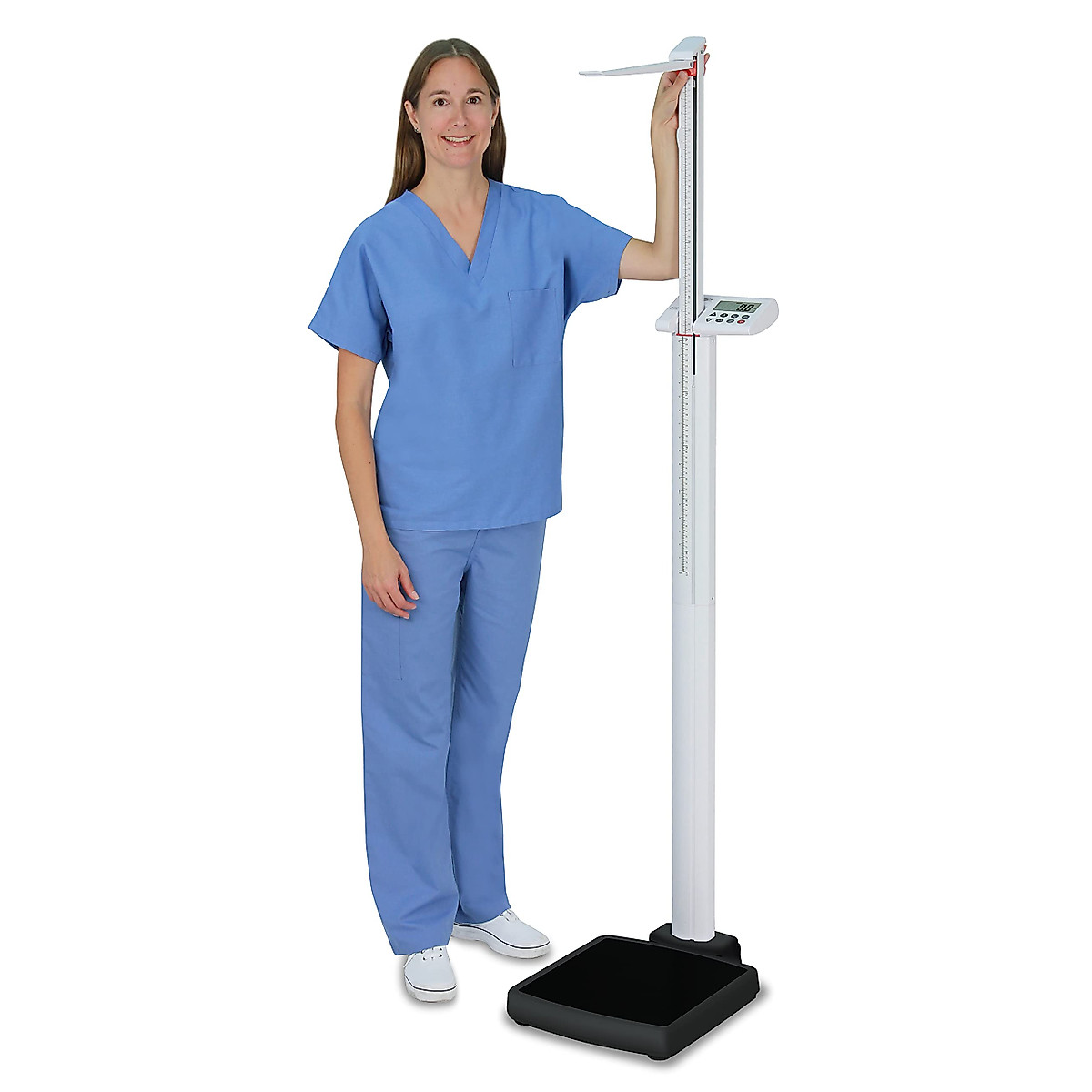 Detecto, Solo Digital Physicians Scale, Mechanical Height Rod, 550 lb x 0.2 lb / 250 kg x 0.1 kg