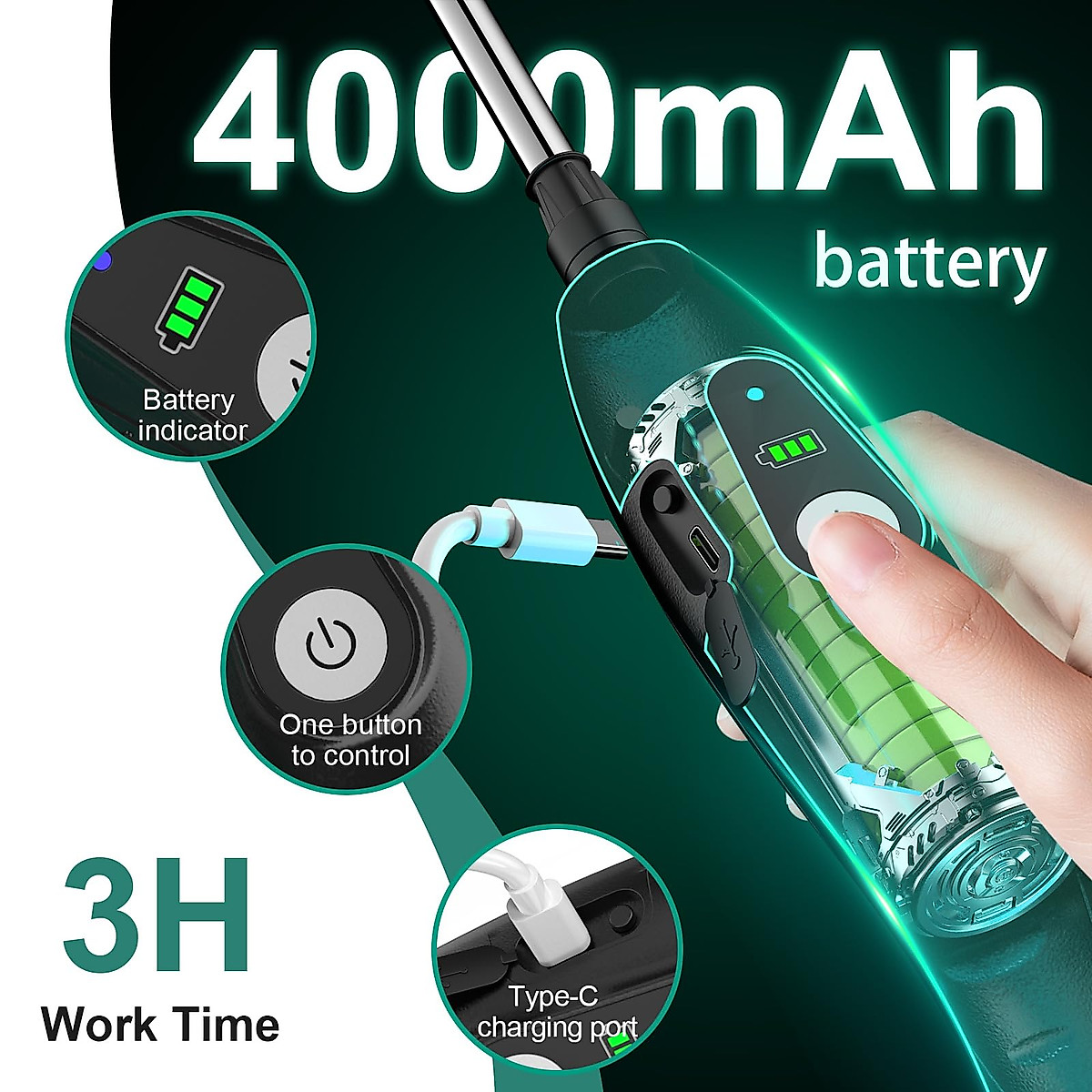 Battery Powered Sprayer 1.58 Gallon-Rechargeable Handle51