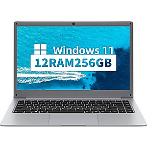 Jumper Laptop 14 Inch Laptops 12GB RAM 256GB ROM SSD Windows 11 Notebook Computer with FHD 1080P Display, 14nm Intel Celeron,Dual speakers,Full Size Keyboard,Large Battery 35520mWH - One Year Warranty