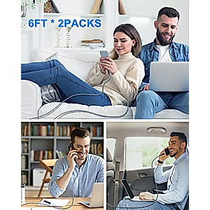 USB C to USB C Cable, 2-Pack 6 Ft USB C Cable, PD 60W USB C Charger Cable Fast Charging is Compatible with Samsung Galaxy S22/S21/S20 Ultra, Pixel, IPad Mini 6, IPad Pro 2020, IPad Air 4, MacBook Pro