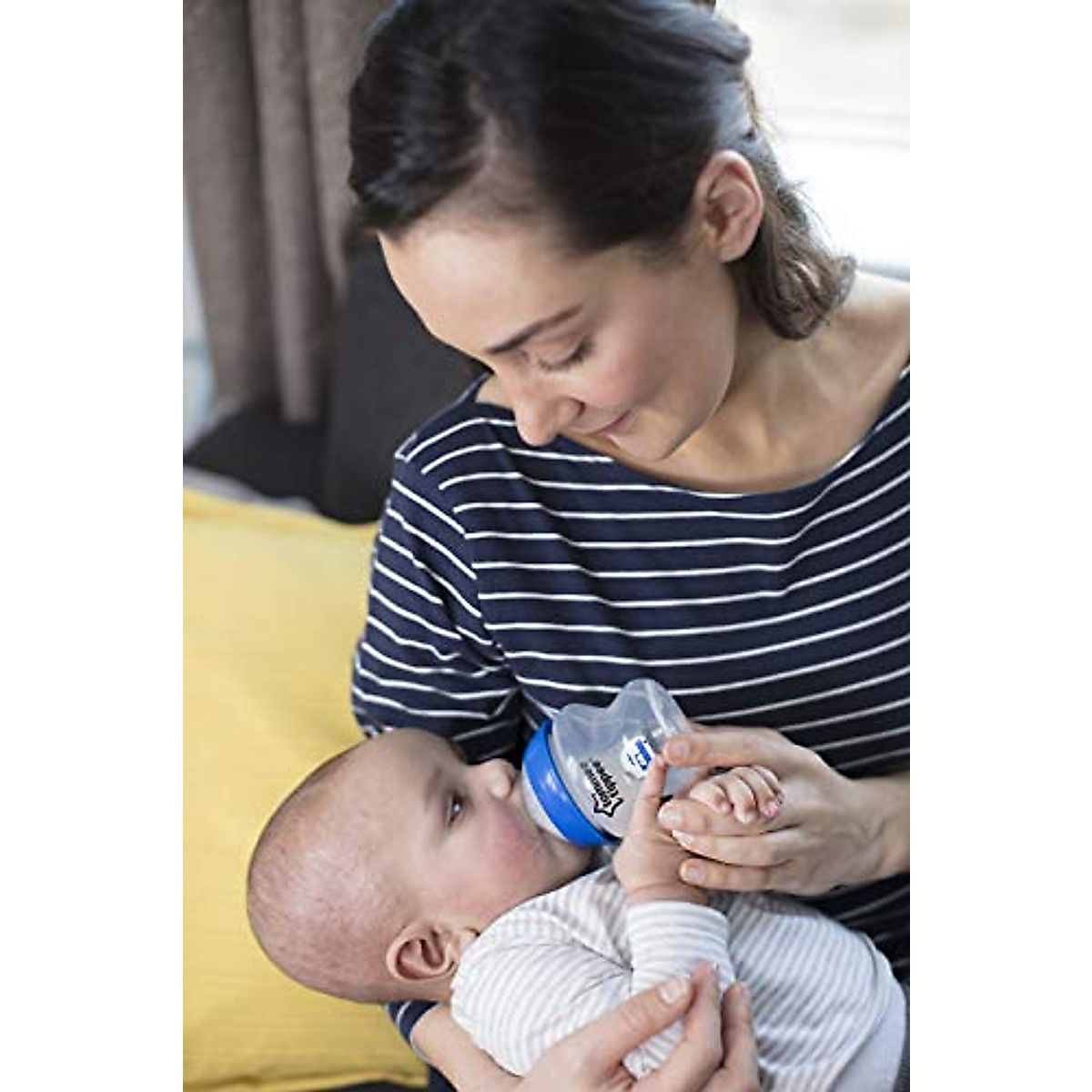 Tommee Tippee Closer to Nature Newborn Baby Bottle Starter Set | Breast-Like Nipple, Anti-Colic Valve - Blue, Boy