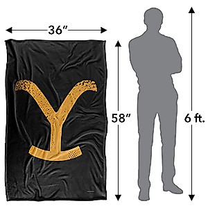 Yellowstone Blanket, 36"x58" Yellowstone Y Branding Logo Silky Touch Super Soft Throw Blanket