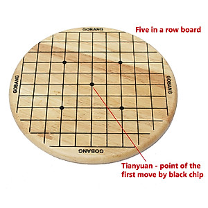 TOWO Wooden Chinese Checkers and Gobang (Five in a Row) 2 in 1 Board Game - Chinese Chequers Family Board Games for Kids and Adults- Wooden Toys for 6 Years Old