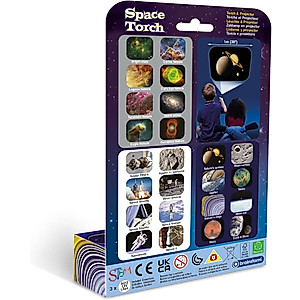 Brainstorm Toys: Space Torch and Projector, Creates Clear, Precise Images up to One Metre Wide, Fun Project Doubles as Handy Torch Flashlight, STEM, For Ages 3 and up