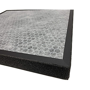 Nispira True HEPA Activated Carbon Air Filter Replacement Set Compatible with breathe Air Purifier A350 A375. Compared to Part BF25A 1 Pack