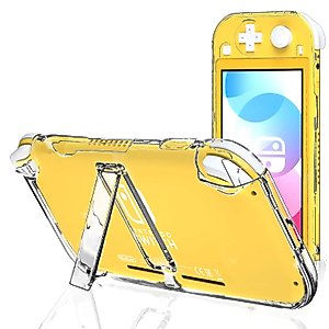 Clear Case for Nintendo Switch Lite with Kickstand, Hard Case for Nintendo Switch lite with Stand