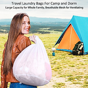 9Pcs Durable Mesh Laundry Bags, Various Size Lingerie Bags for Delicates in Washer and Dryer- 1pcs Bra Bag, 3pcs Large Drawstring Travel Laundry Bags, 5pcs Sturdy Zipper Delicates Bags for Sock, Shirt