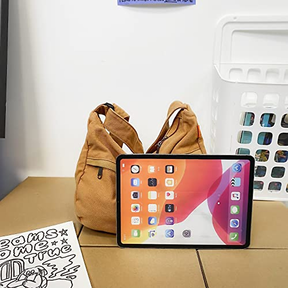 Canvas Casual Messenger Bag Hobo Crossbody Bag Canvas Shouder Tote Handbag for Women and Men, Black