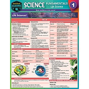 Science Fundamentals 1 - Life Science - Cells, Plants & Animals: QuickStudy Laminated Reference & Study Guide (QuickStudy Academic)