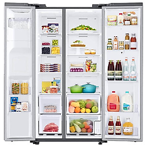 SAMSUNG RS27T5561SR 26.7 Cu. Ft. Side-by-Side Refrigerator with 21.5 inch Touch-Screen Family Hub