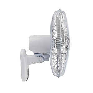 Comfort Zone CZ16WR Wall Mount Fan, w/Remote, White