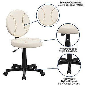 Flash Furniture Jonathan Baseball Swivel Task Office Chair