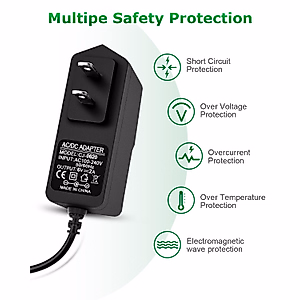 Arkare 6V 2A DC Power Supply Adapter for Monitor Models AC 100V-240V to DC 6 Volt 2Amp 1A Charger for ProForm Elliptical Smart Strider, Cardio Cross Trainer Exercise Bike 6V Power Cord