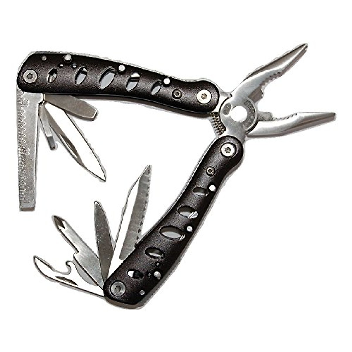 Tools of Life® Multitool Deluxe Black-Multi Tool Pouch Folding Hand Tool, Multifunction, Multipurpose Survival Tool with Gift Box